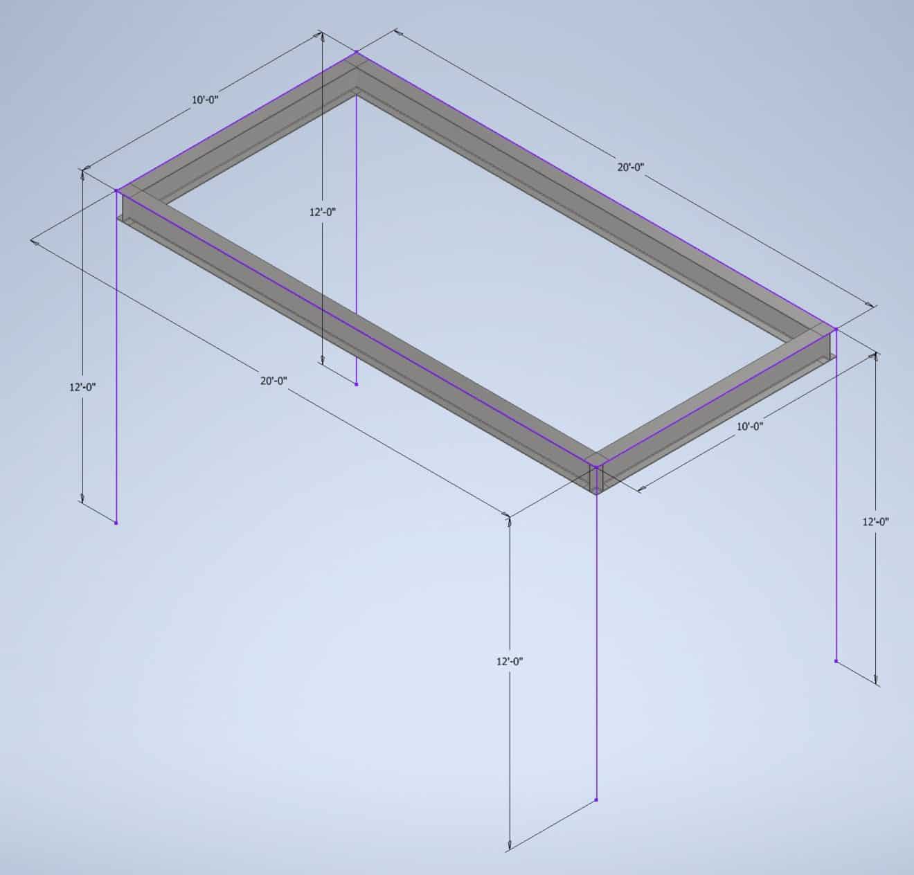 Making a Steel Structure in Autodesk Inventor – Go Measure 4 me in 3D
