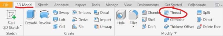 Autodesk Inventor Lesson 10 – Introduction to Creating Threads – Go ...