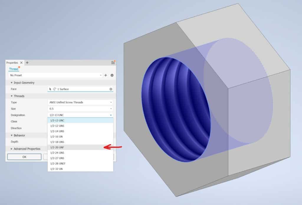 Autodesk Inventor Lesson 10 – Introduction to Creating Threads – Go ...
